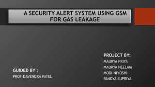 A SECURITY ALERT SYSTEM USING GSM.pptx