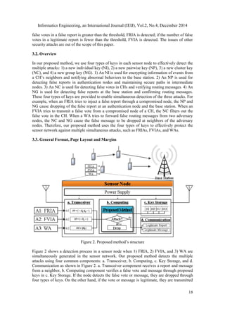 A security method for multiple attacks in sensor networks against false report injection, false ...