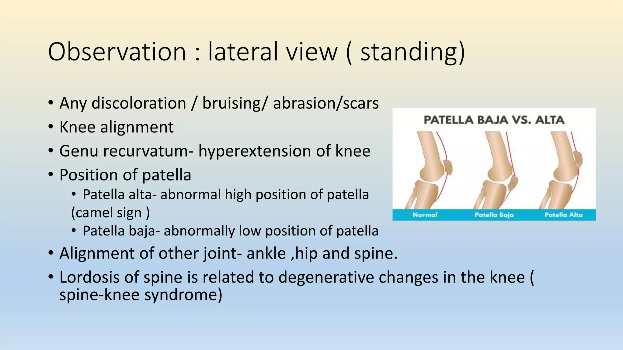 Knee joint assessment | PPTX