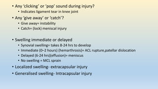 Knee joint assessment | PPTX