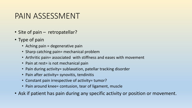 Knee joint assessment | PPTX