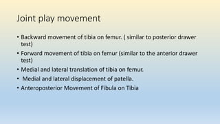 Knee joint assessment | PPTX