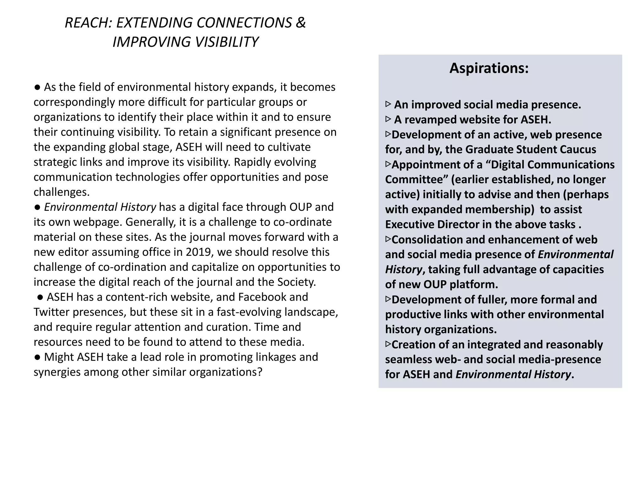 ASEH Draft Strategic Plan 2018 | PPT