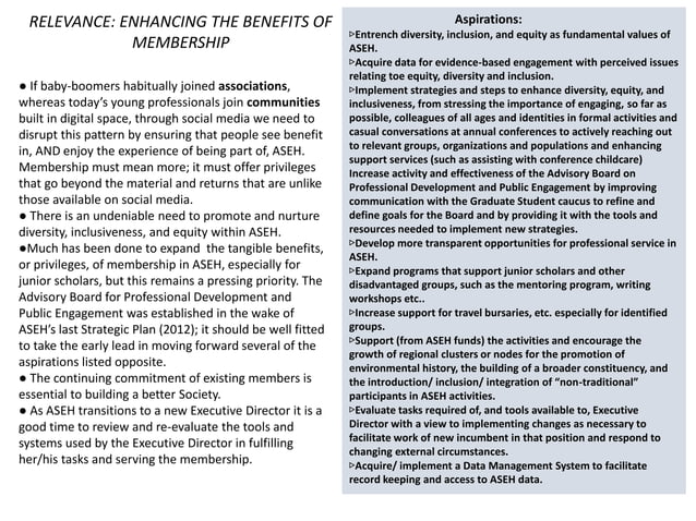 ASEH Draft Strategic Plan 2018 | PPT