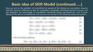 A SEIR MODEL FOR CONTROL OF INFECTIOUS DISEASES | PPTX