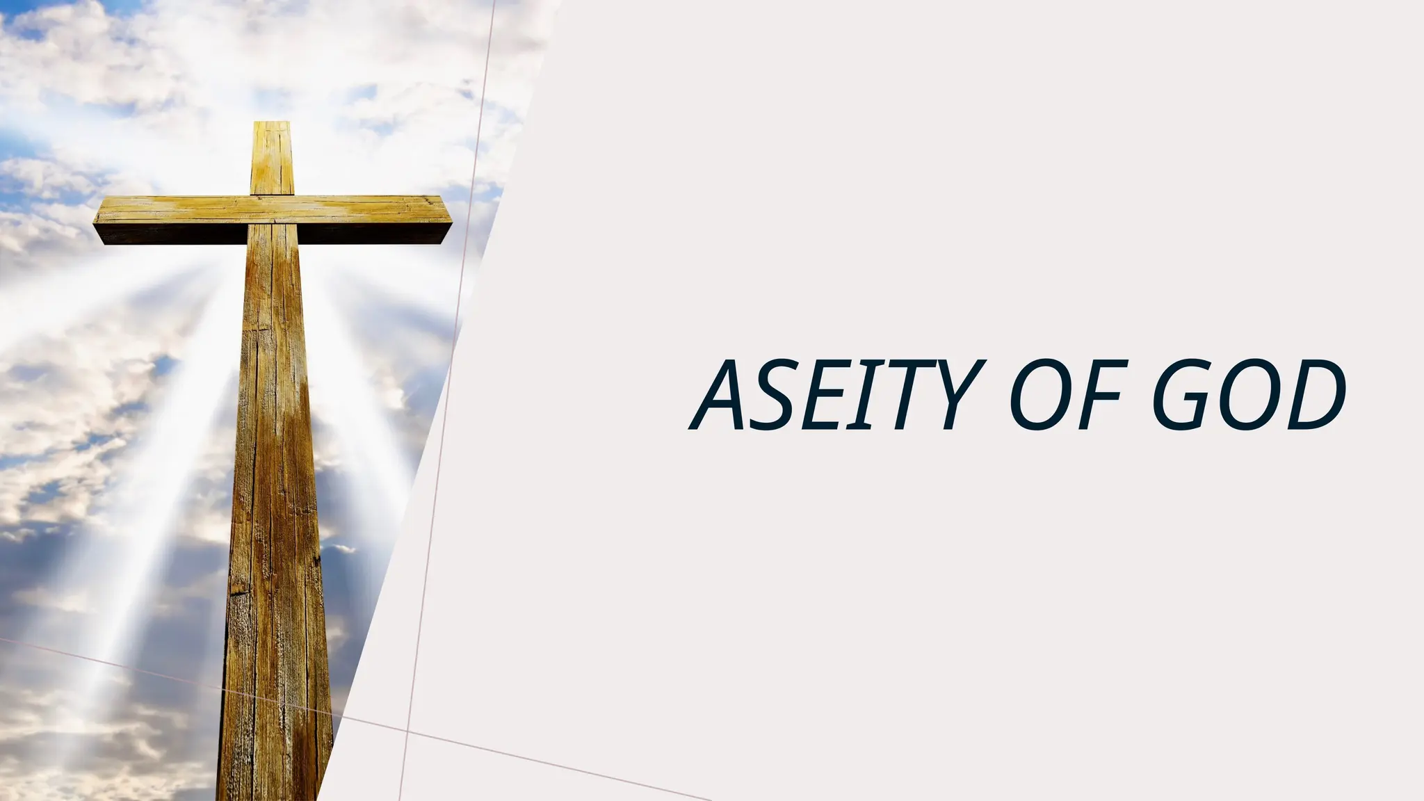 Aseity of God Powerpoint presentation for bible Category | PPTX