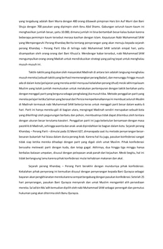 SEJARAH PERANG KHANDAQ | DOCX