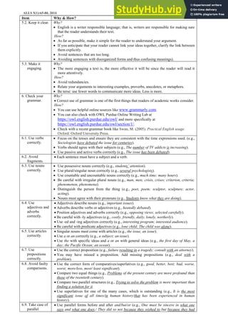 A Self-Assessment Checklist For Undergraduate Students Argumentative ...