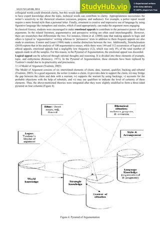 A Self-Assessment Checklist For Undergraduate Students Argumentative ...