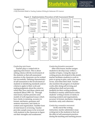 A SELF-ASSESSMENT MODEL IN TEACHING ACADEMIC WRITING FOR INDONESIAN EFL LEARNERS | PDF