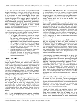 A self destruction system for dynamic group data sharing in cloud | PDF