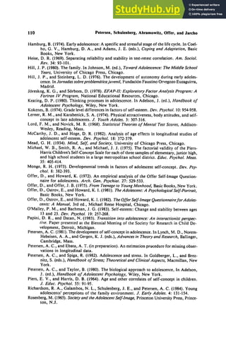 A Self-Image Questionnaire For Young Adolescents (SIQYA) Reliability And Validity Studies | PDF