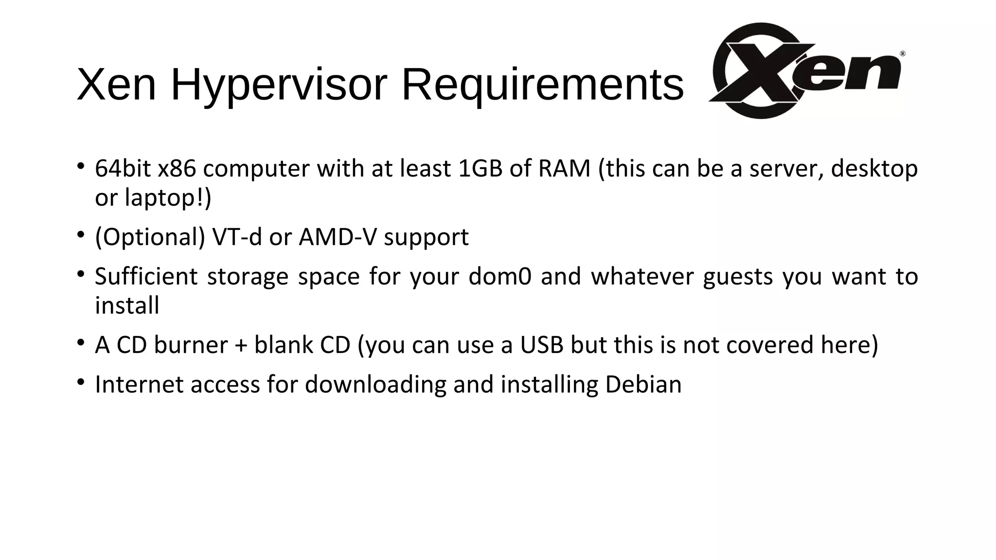 Xen Installation Presentation | PPT