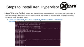 Xen Installation Presentation | PPT