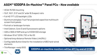 ASEM 6300 Customer Presentation roadmap1 | PPT