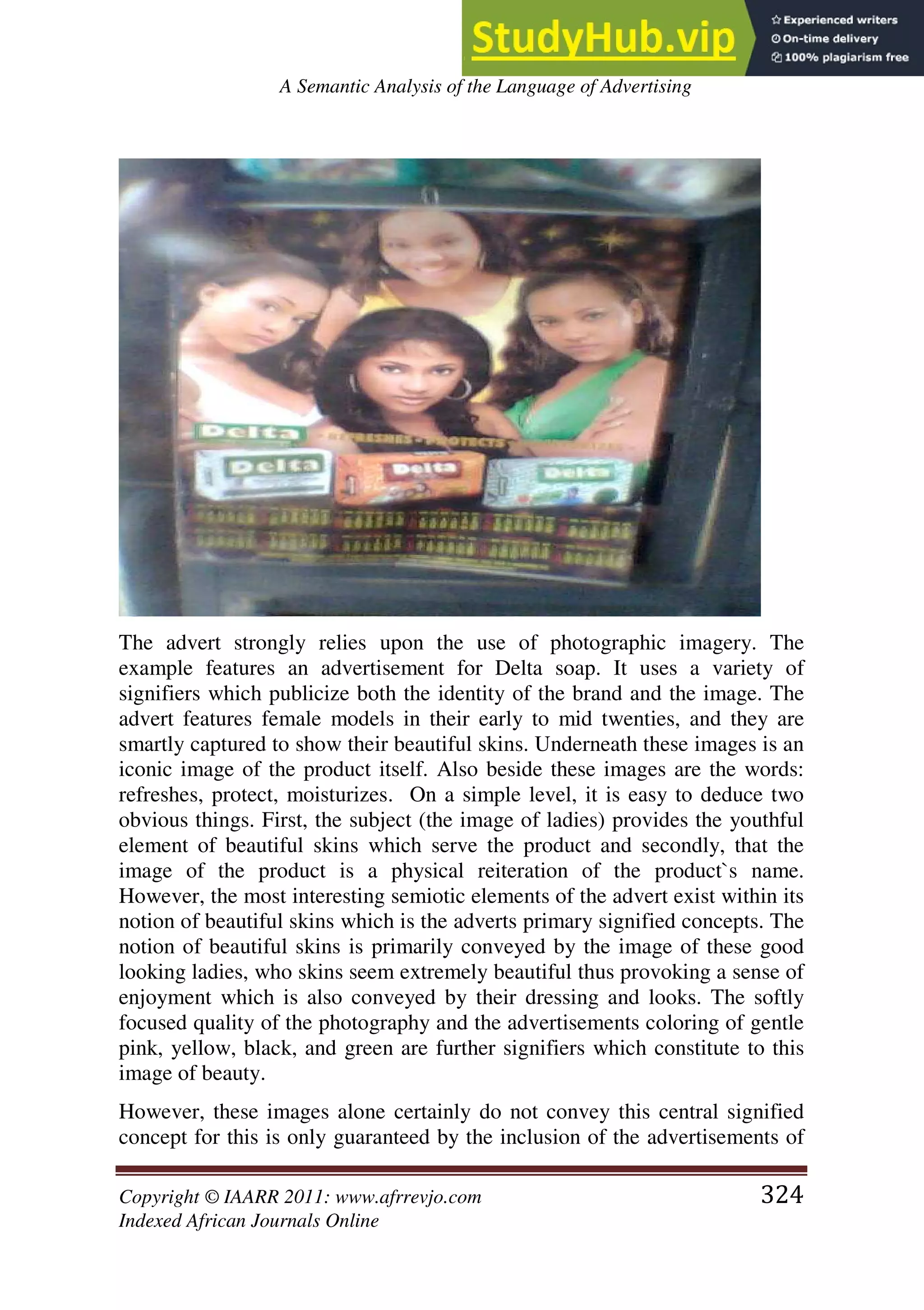 A Semantic Analysis Of The Language Of Advertising | PDF