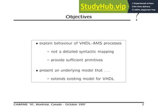 A Semantic Model For VHDL-AMS | PPT