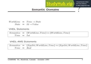 A Semantic Model For VHDL-AMS | PPT