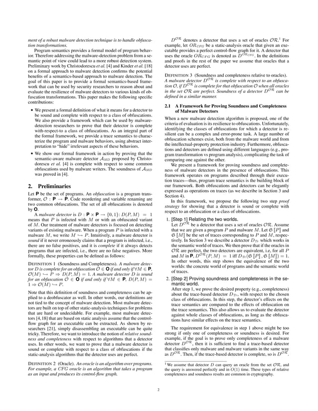 A Semantics Based Approach To Malware Detection Pdf