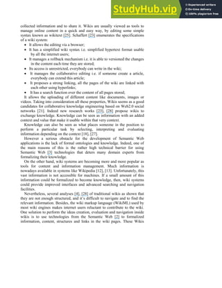 A Semantic Wiki To Support Knowledge Sharing In Innovation Activities | PDF