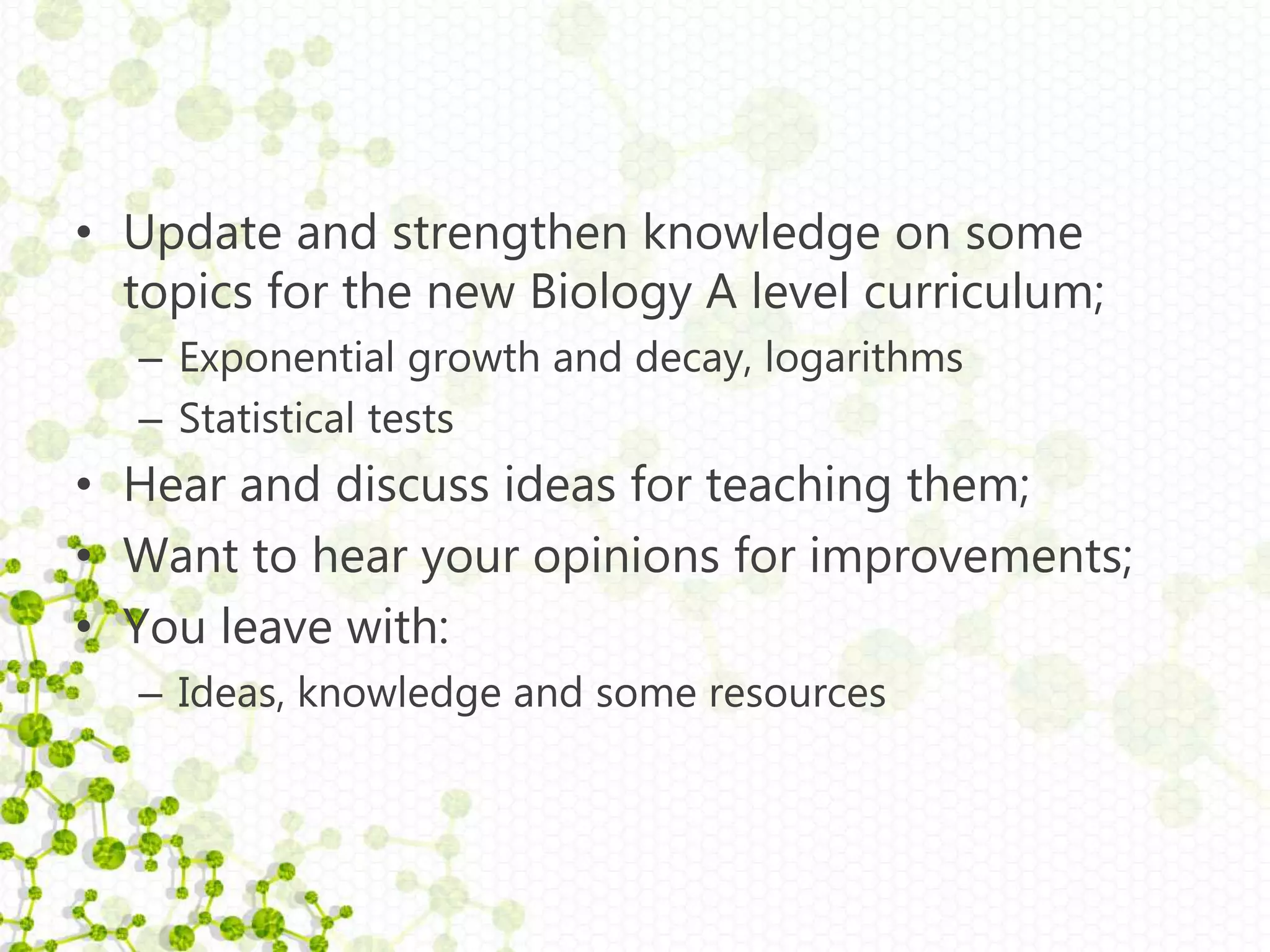 Maths for Biology | PPTX