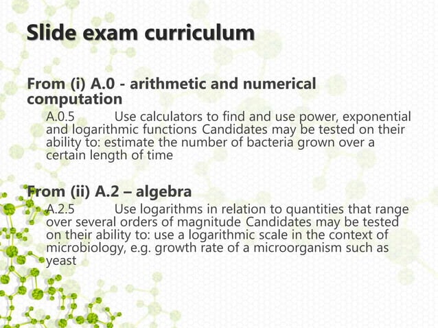 Maths for Biology | PPTX | Educational Assessment | Education