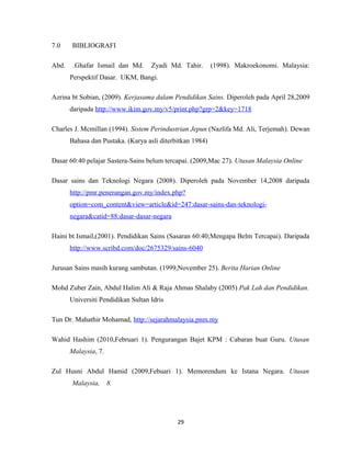 dasar 60(sains) : 40(sastera) | DOC