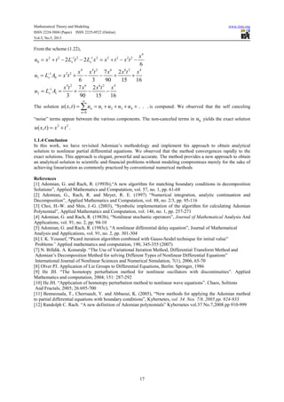 A semi analytic method for solving nonlinear partial differential ...