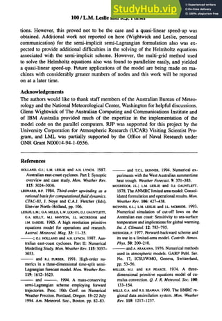 A Semi-Lagrangian NWP Model For Real-Time And Research Applications ...