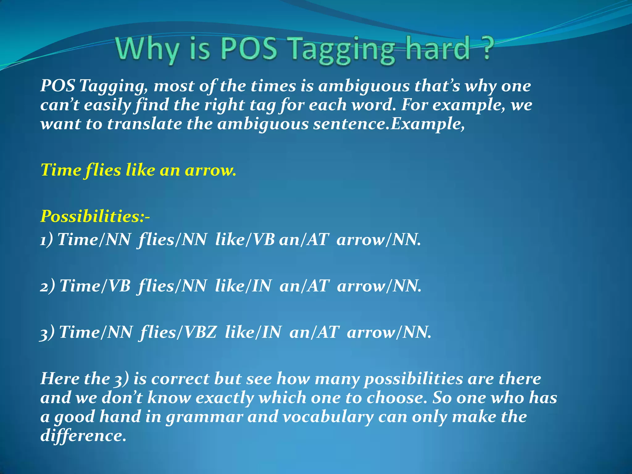 Parts of Speect Tagging | PPTX