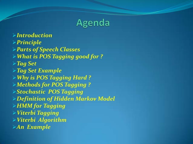 Parts of Speect Tagging | PPTX