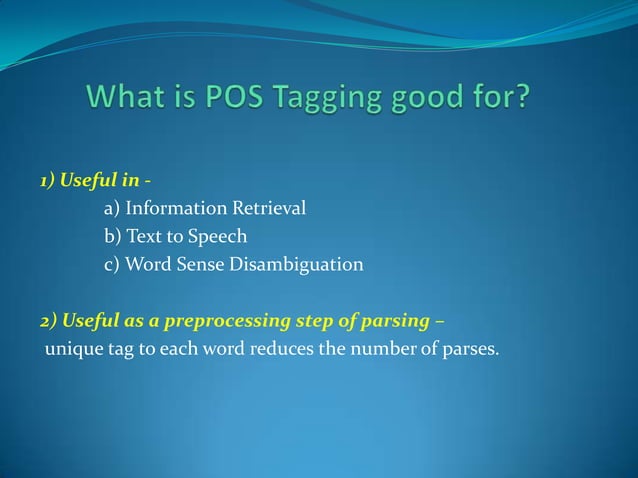 Parts of Speect Tagging | PPTX