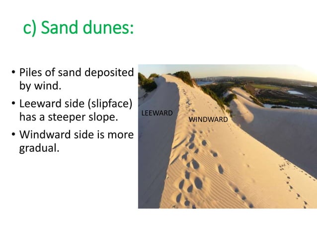 aeolian landforms | PPTX | Geology | Science