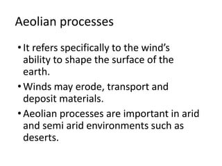 aeolian landforms | PPTX