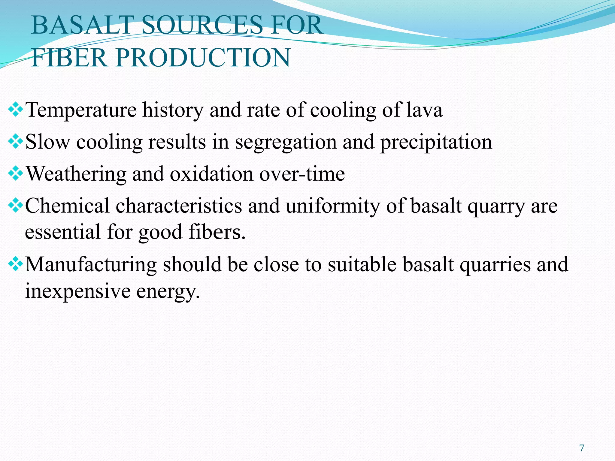 A seminar on Basalt fiber | PPTX