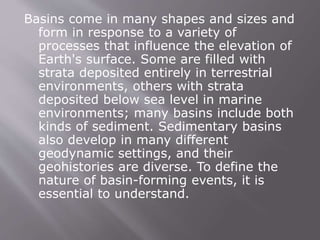 A seminar on basin evolution and tectonics | PPT