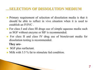 A seminar on dissolution media | PPTX