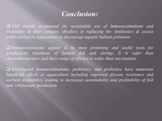 A seminar on immunostimulants and probiotics | PPTX | Chemistry | Science