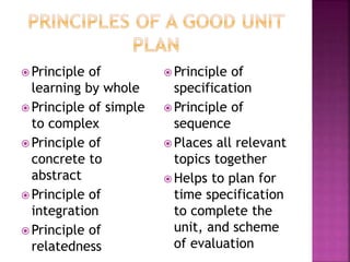 A SEMINAR ON UNIT PLANNING IN NURSING EDUCATION | PPTX