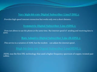 A seminar presentation on dsl | PPTX