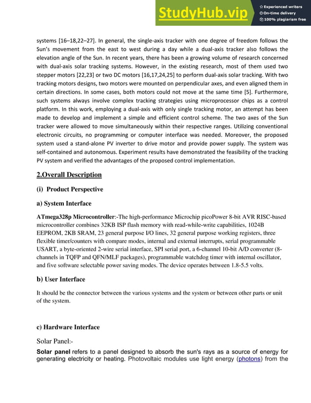 A Seminar Project Report ARDUINO BASED SOLAR TRACKING SYSTEM | PDF