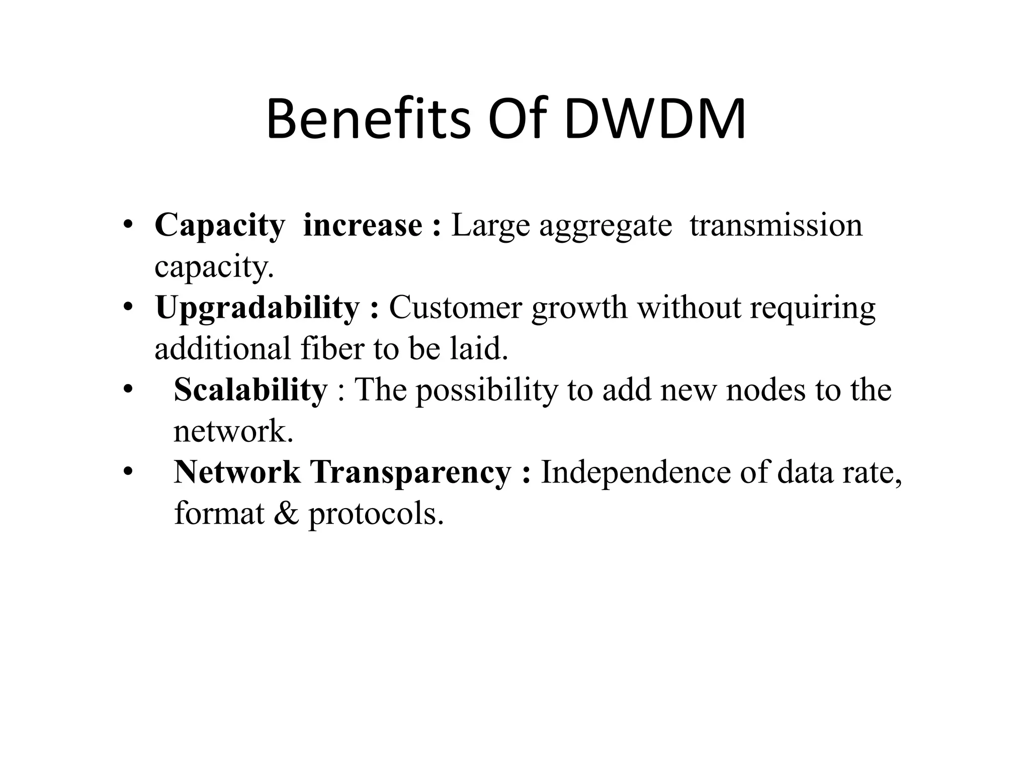 DWDM( DENSE WAVELENTH DIVISON MULTIPLEXING) | PPTX | Computer Networking | Computing