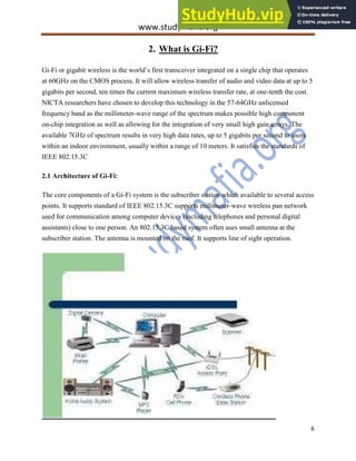 A Seminar Report On Gi-Fi Technology | PDF