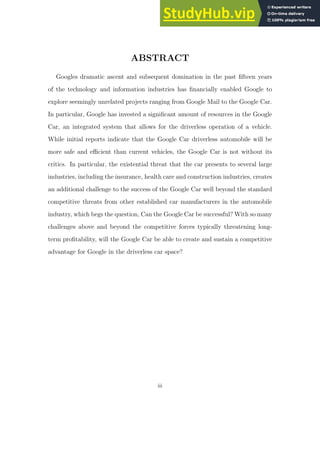 A SEMINAR REPORT ON GOOGLE DRIVERLESS CAR | PDF