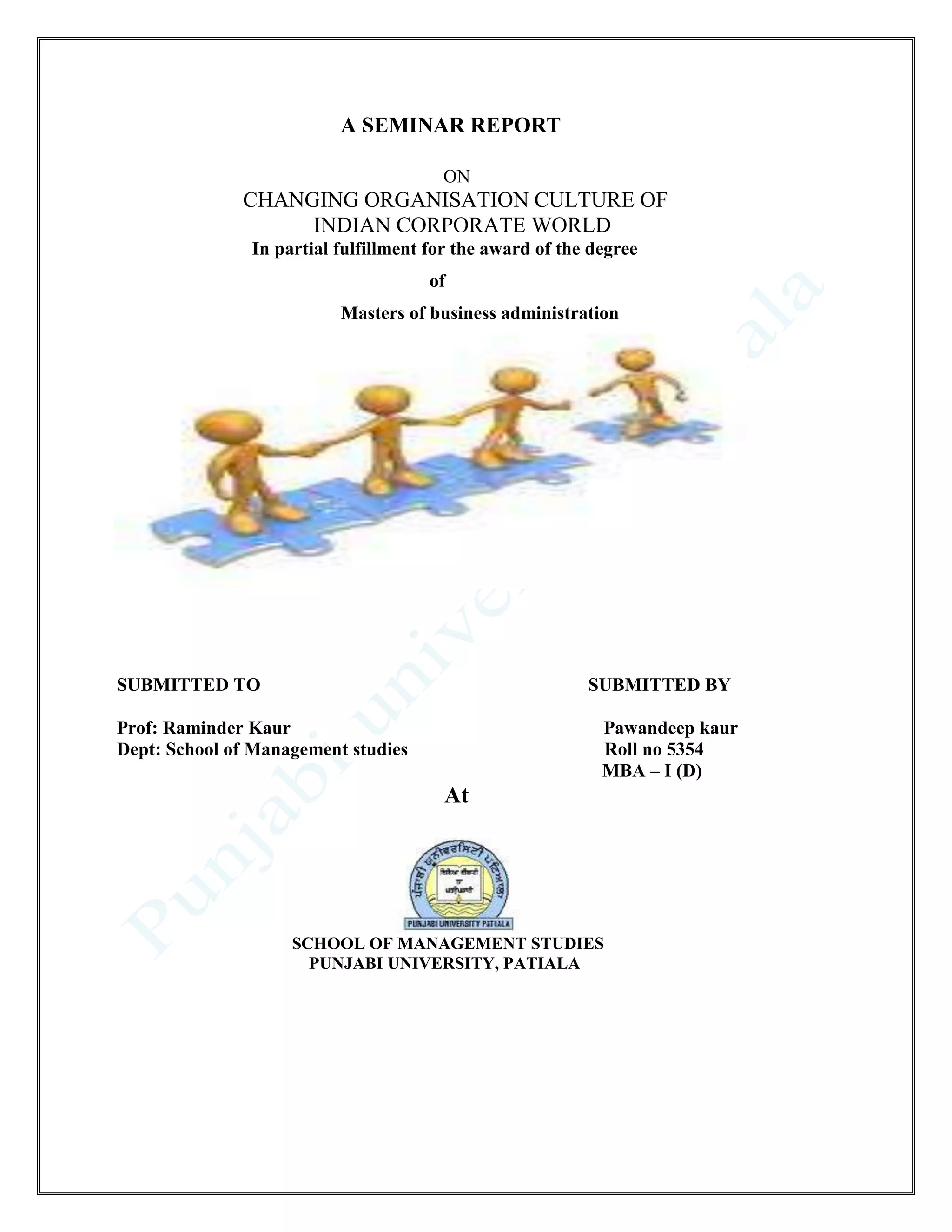 A seminar report on ob | DOCX