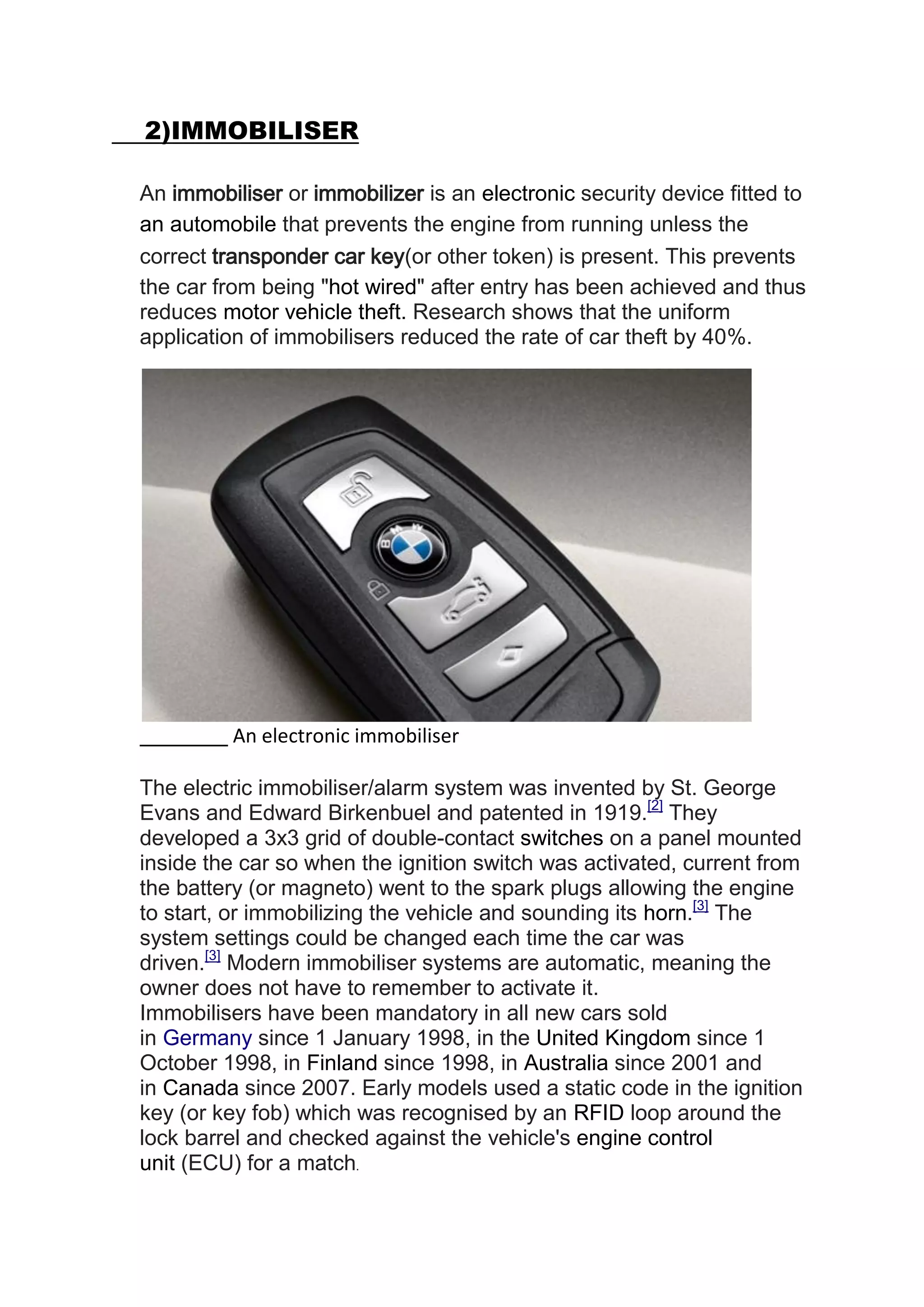 A seminar report on vehicle security | PDF