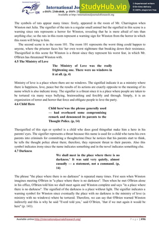 A Semiotic Analysis Of Threat And Warning Symbols In George Orwell S ...