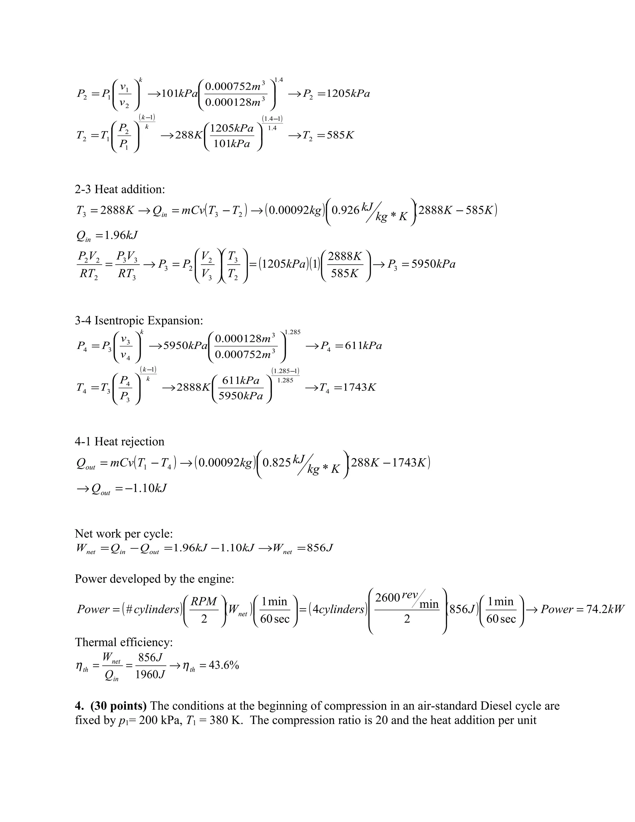 thermodynamic and heat transfer examples | DOC | Chemistry | Science