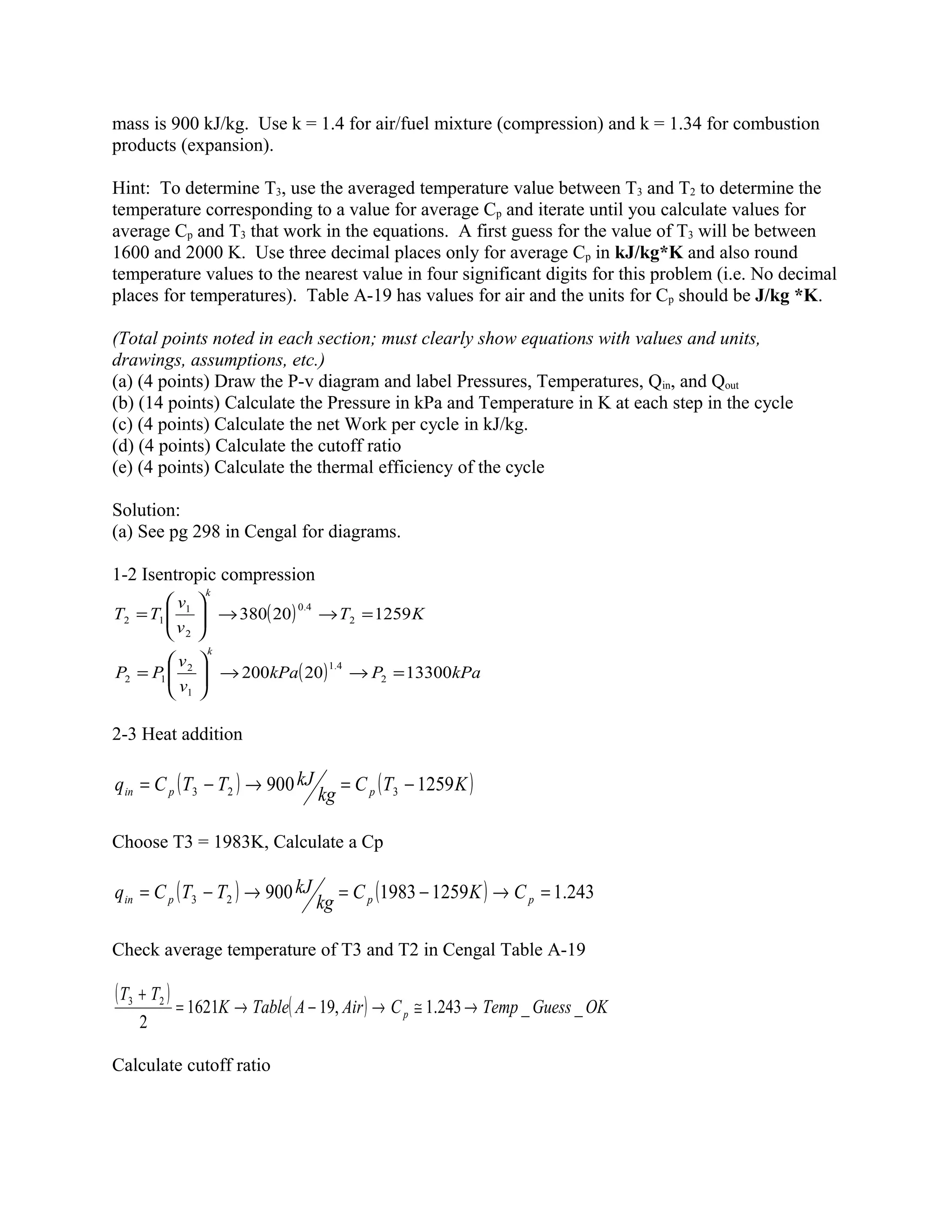 thermodynamic and heat transfer examples | DOC | Chemistry | Science