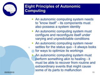 Autonomic Computing: Vision or Reality - Presentation | PPT